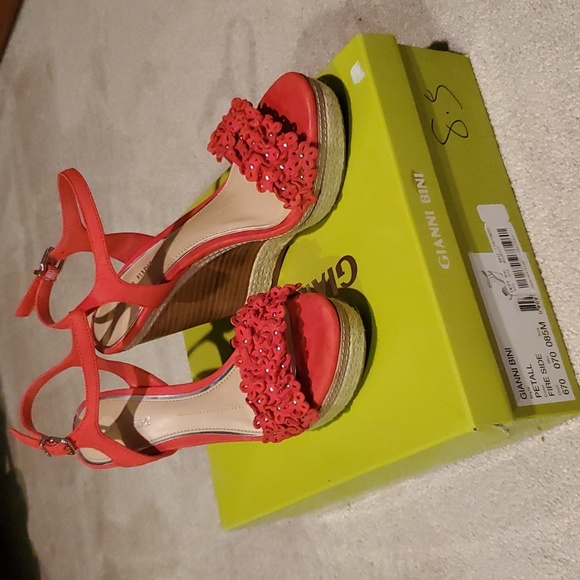 Gianni Bini | Shoes | New Gianni Bini Sandals Red Sz 85 M | Poshmark